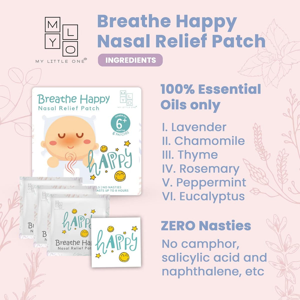 MyLO Breathe Happy Nasal Relief Patch (6 patches / box) – Adertek Baby & Kids